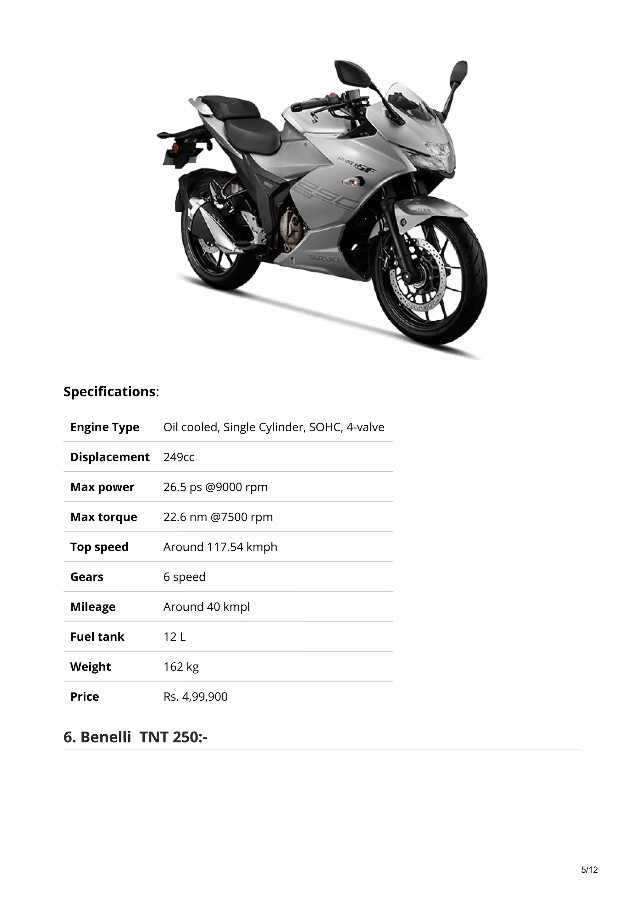 Top 10 250cc bikes in Nepal | PDF