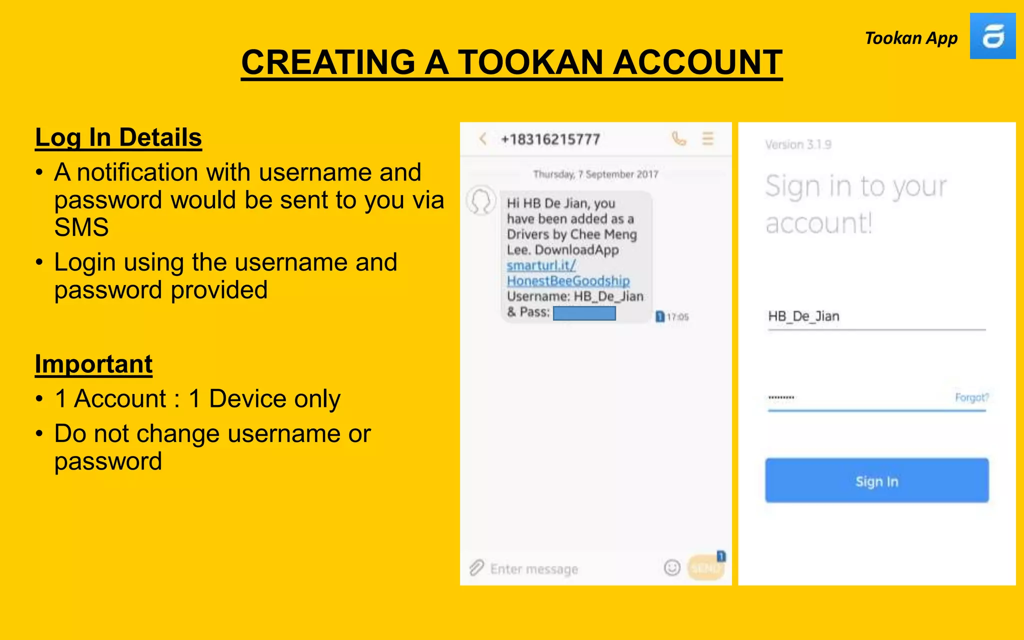 Biker 8. Introduction to Tookan Agent App | PPT