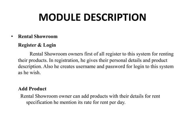 BIKE RENTAL SYSTEM.pptx | Databases | Computer Software and Applications