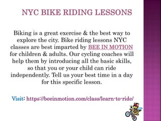 Bike riding lessons nyc | PPTX