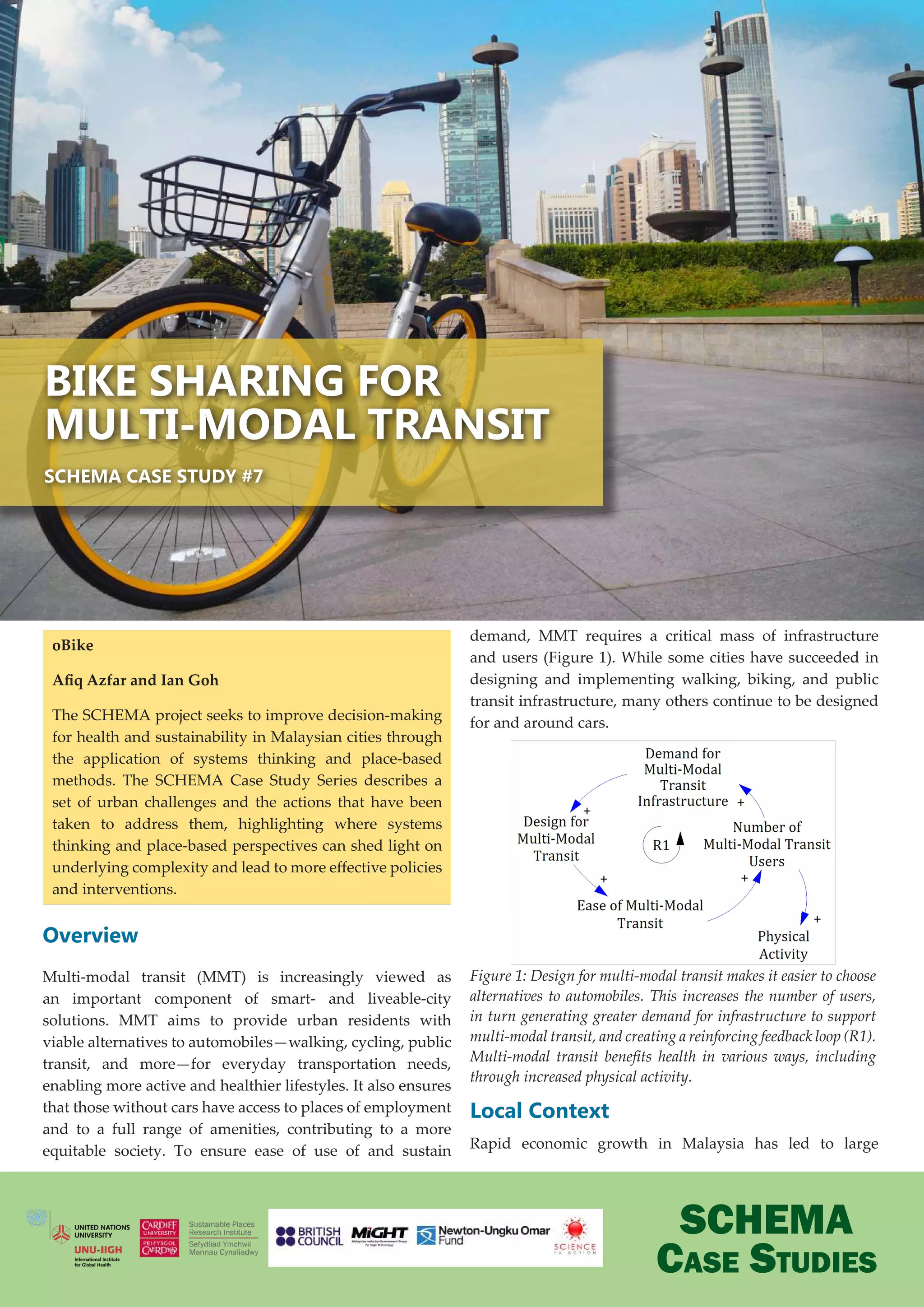 Bike Sharing for Multi-modal Transit - oBike | PDF