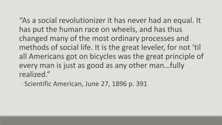 The Early History of Cycling in Illinois | PPTX