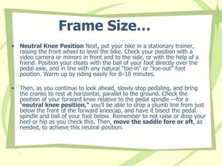 Bike Fit Tips | PPT