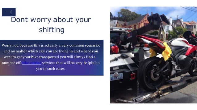 Get to know about two-wheeler transport services