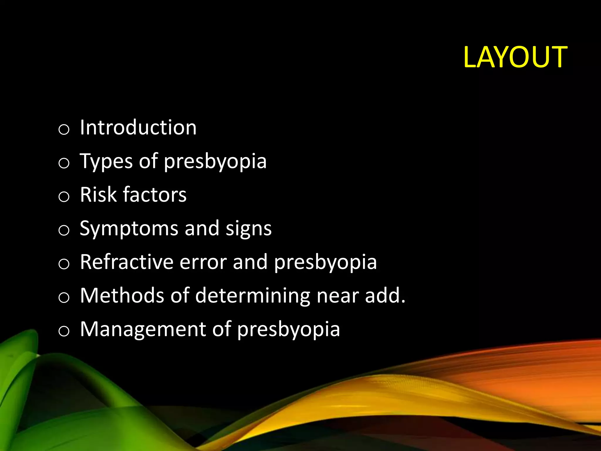 Presbyopia/ Methods of Presbyopic Addition Determination (healthkura ...