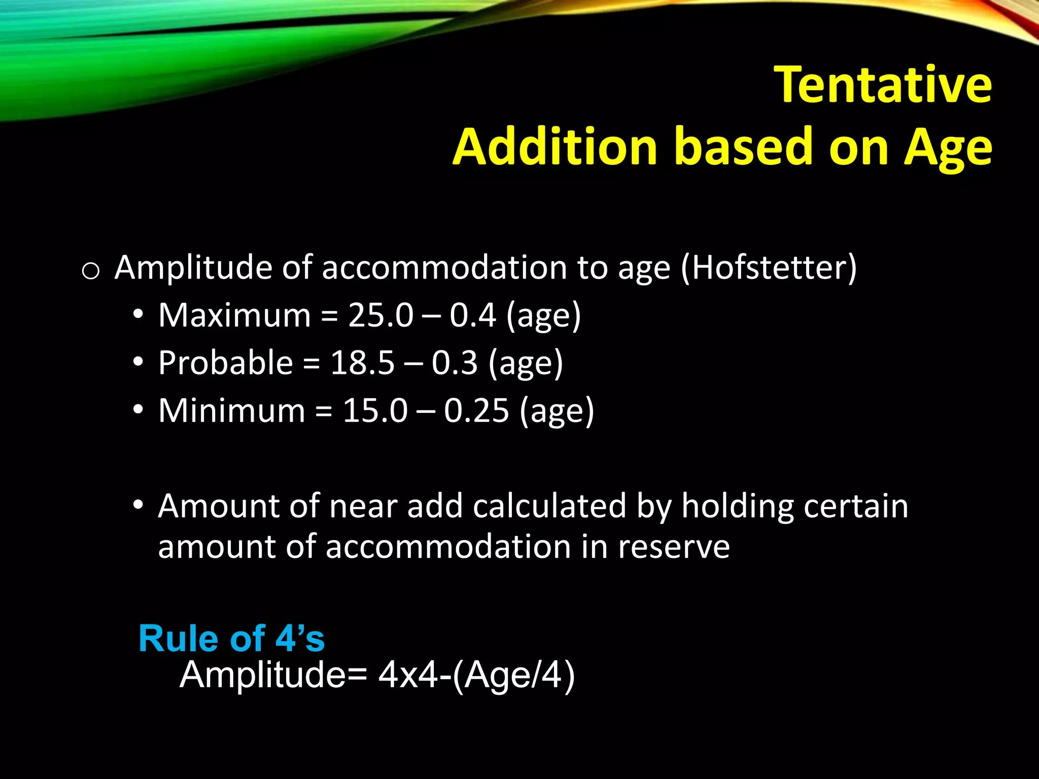 Presbyopia/ Methods of Presbyopic Addition Determination (healthkura ...