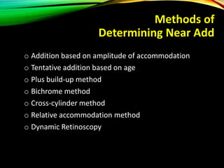 Presbyopia/ Methods of Presbyopic Addition Determination (healthkura ...