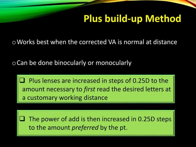 Presbyopia/ Methods of Presbyopic Addition Determination (healthkura ...
