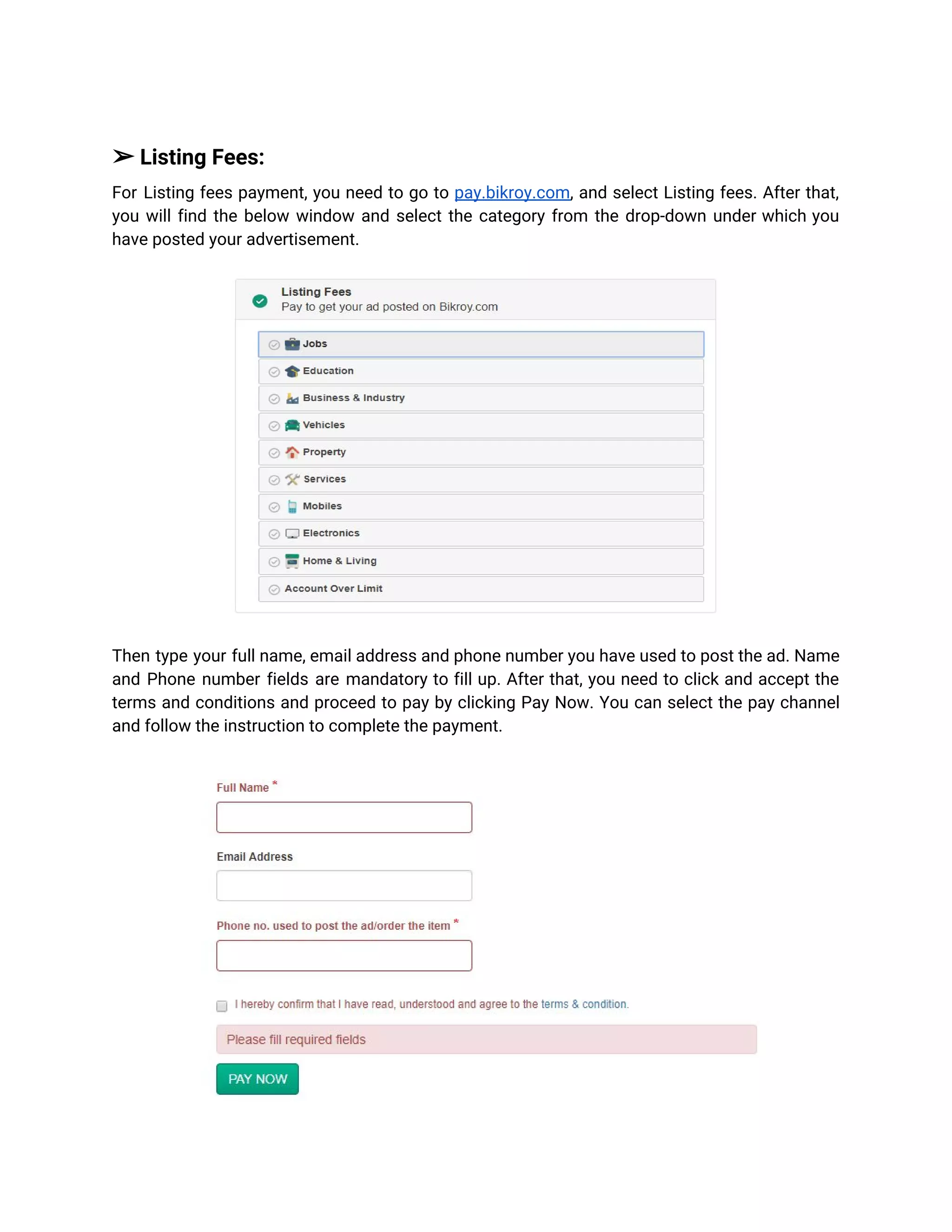 Introducing Bikroy's Payment Procedure | PDF