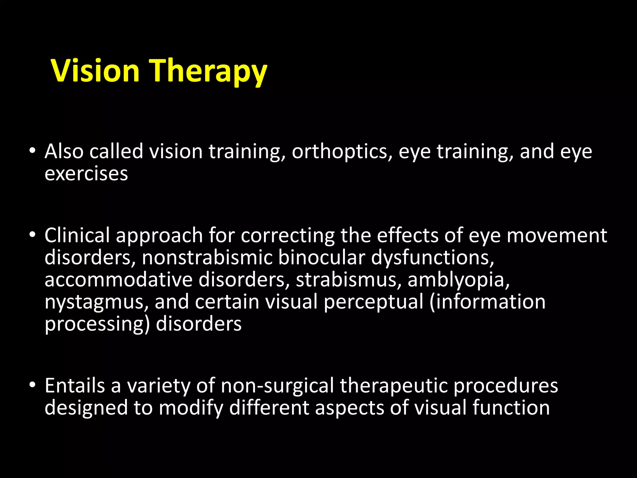Vision Training/ Vision Therapy (Active/ Passive Vision Therapy ...