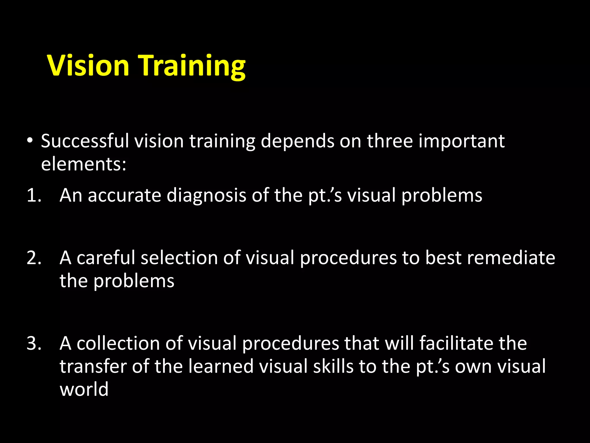 Vision Training/ Vision Therapy (Active/ Passive Vision Therapy ...