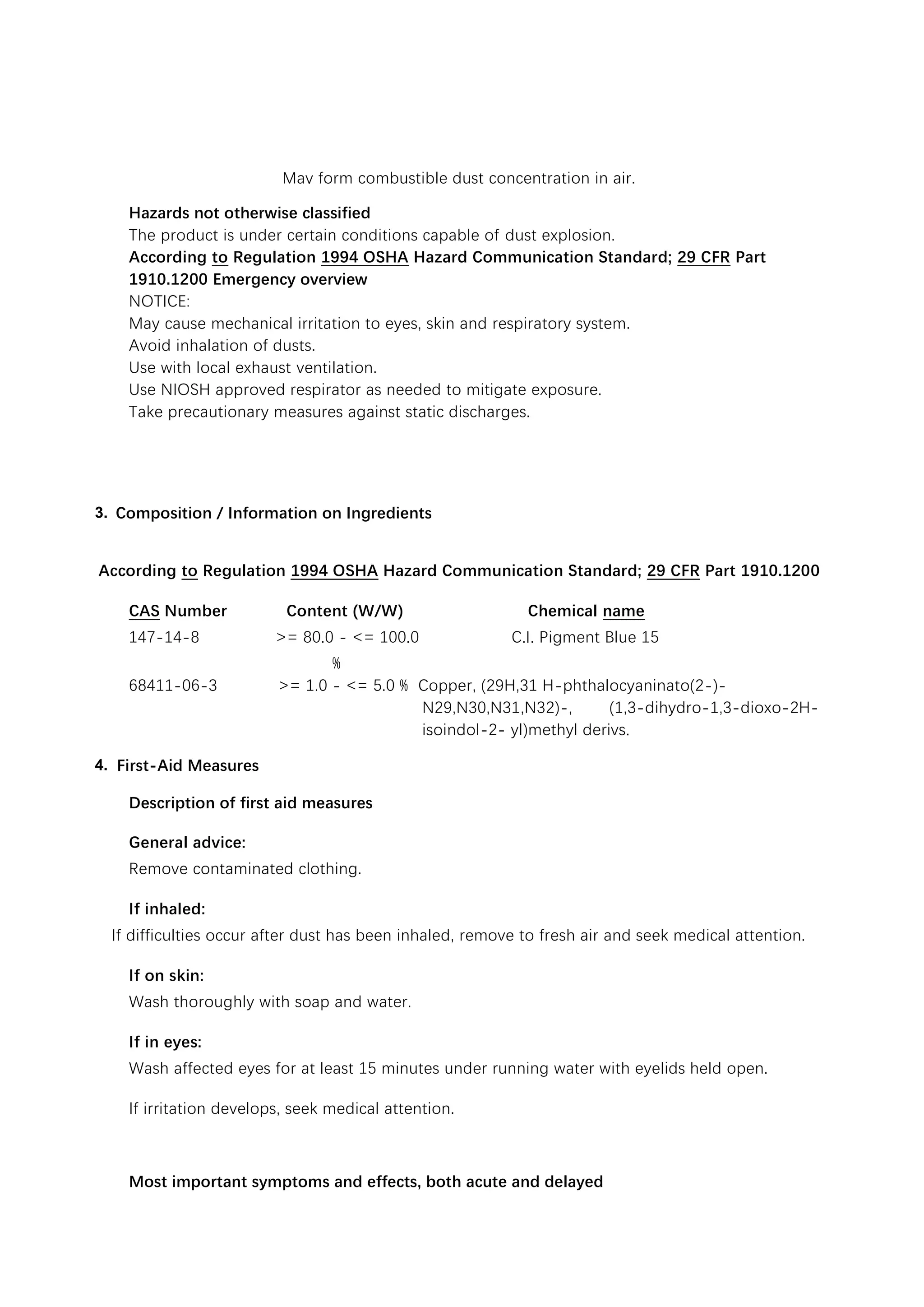 Pigment blue 15:0 phthalo blue 15:0 147-14-8 material safety data sheet ...
