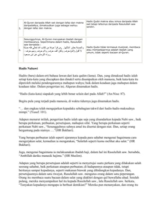 Quran, Hadith Qudsi & Hadith Nabi | PDF