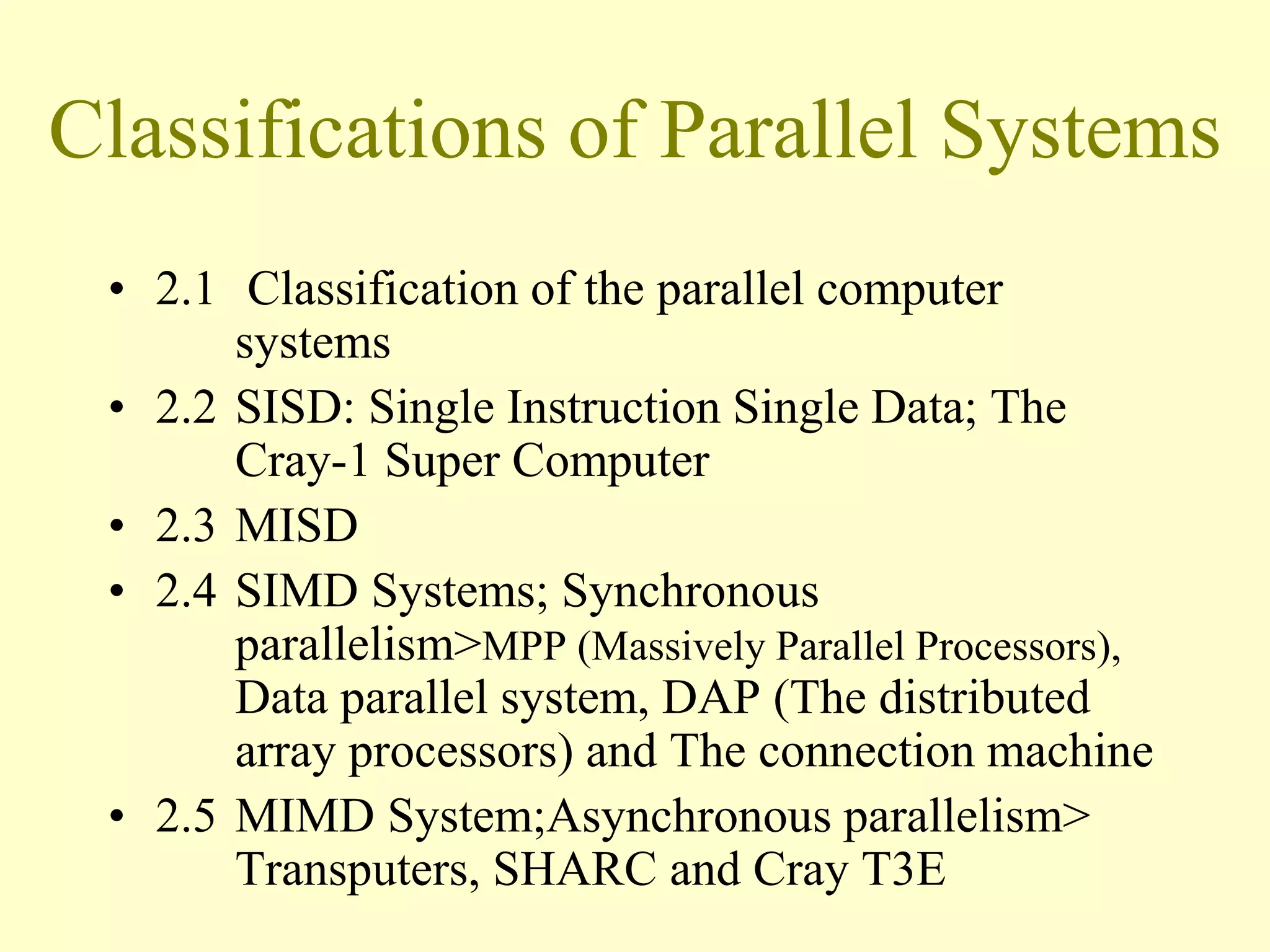 BIL406-Chapter-2-Classifications of Parallel Systems.ppt | Computing | Technology & Computing