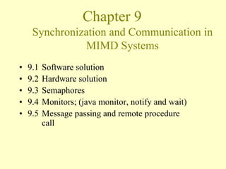 BIL406-Chapter-9-Synchronization and Communication in MIMD Systems.ppt