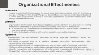impact of employees motivation on organization effectiveness | PPT