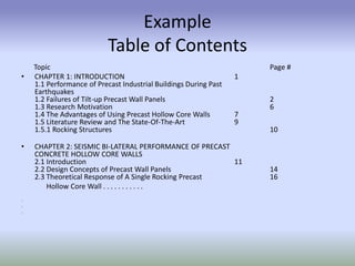 Technical Report Writing (Format of Final year project's thesis) | PPTX