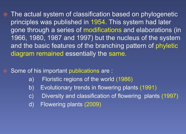 TAKHTAJAN SYSTEM OF CLASSIFICATION OF PLANTS | PPTX