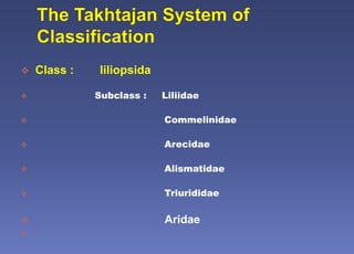 TAKHTAJAN SYSTEM OF CLASSIFICATION OF PLANTS | PPTX