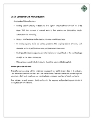 Database Management System of Travel Co. | PDF