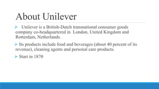 Final Report on Unilever | PPT