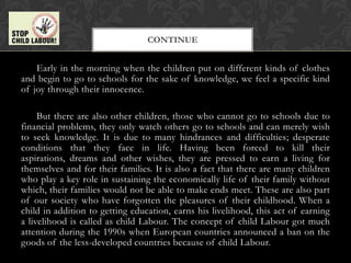 presentation on child labour | PPTX