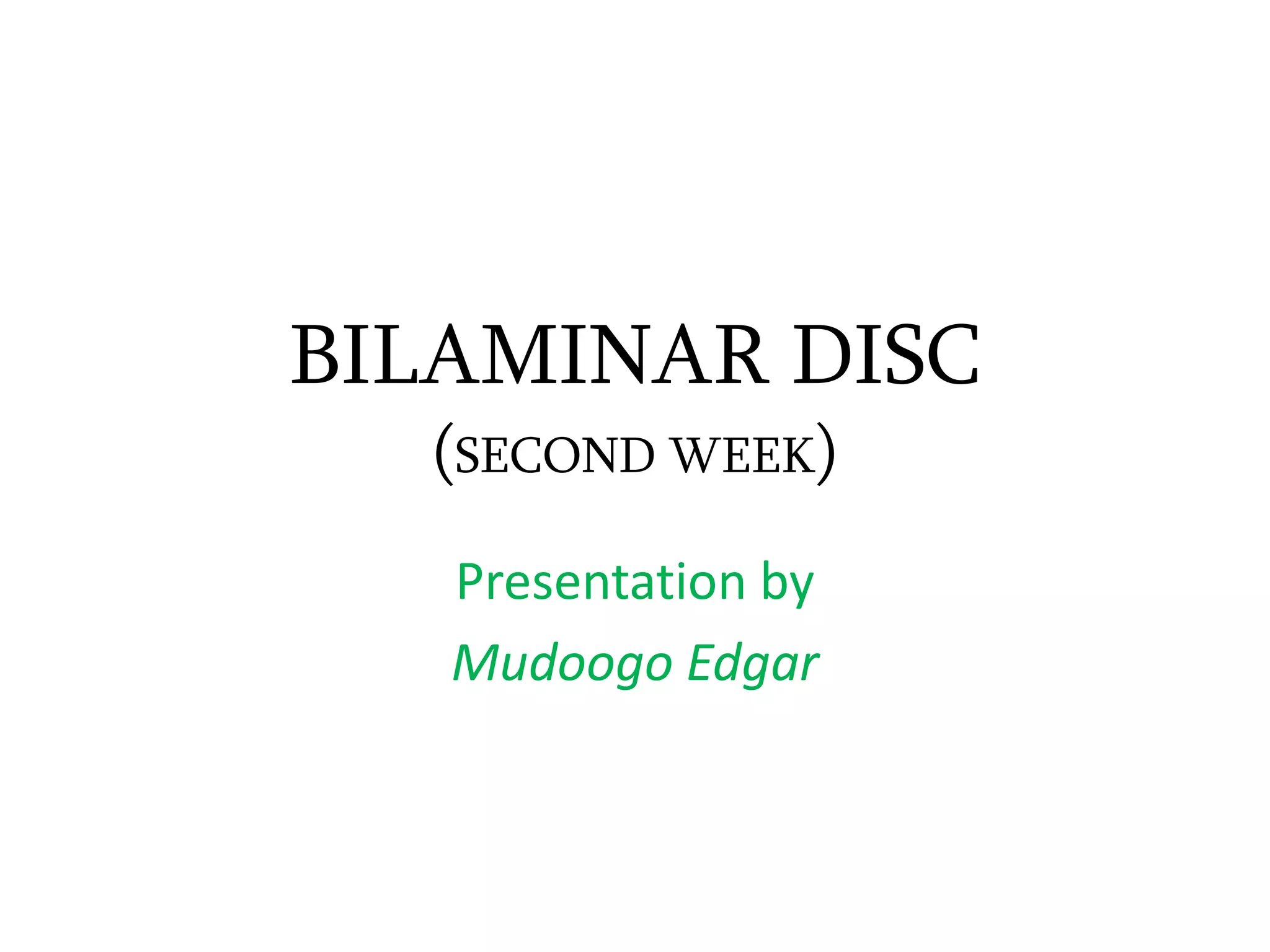 Bilaminar germ disc presentation | PPTX