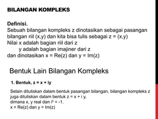 BILANGAN-KOMPLEKS MATEMATIKA LANJUTAN KELAS 11 | PPT