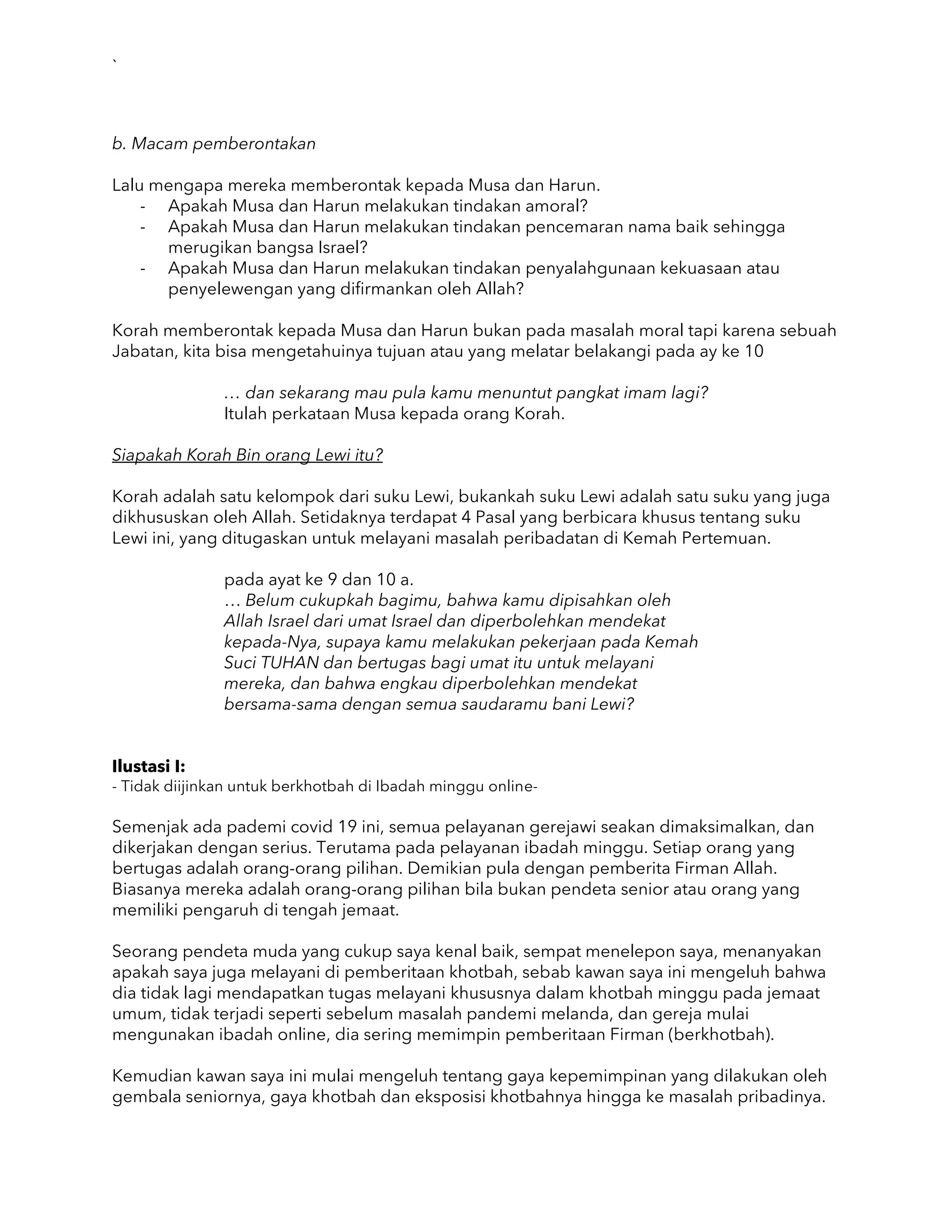 Bilangan 16 _ Makar Di padang Gurun Paran | PDF