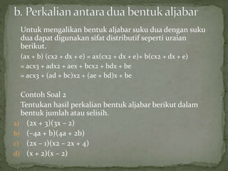 Bilangan aljabar | PPTX