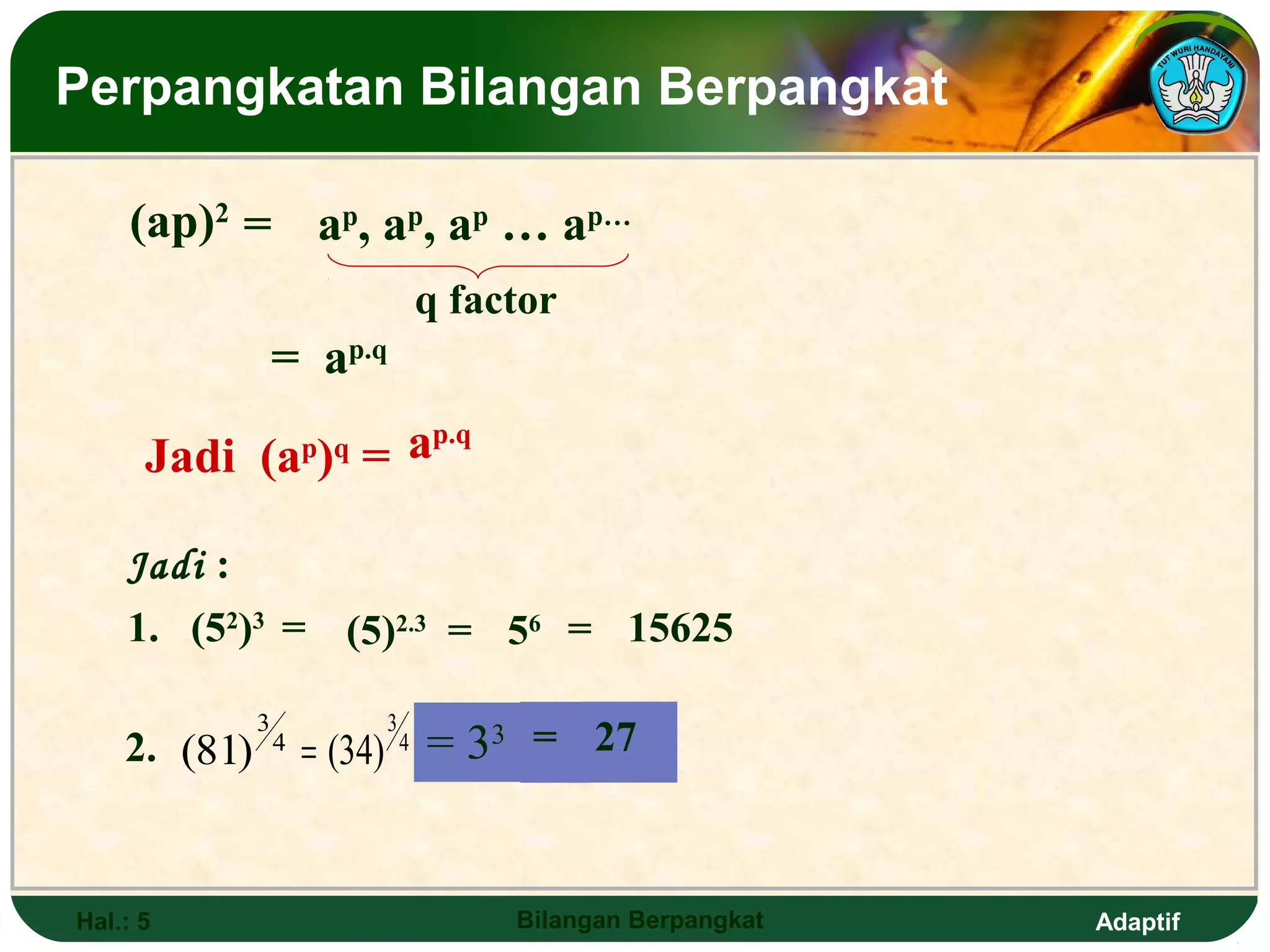 Bilangan berpangkat | PPT