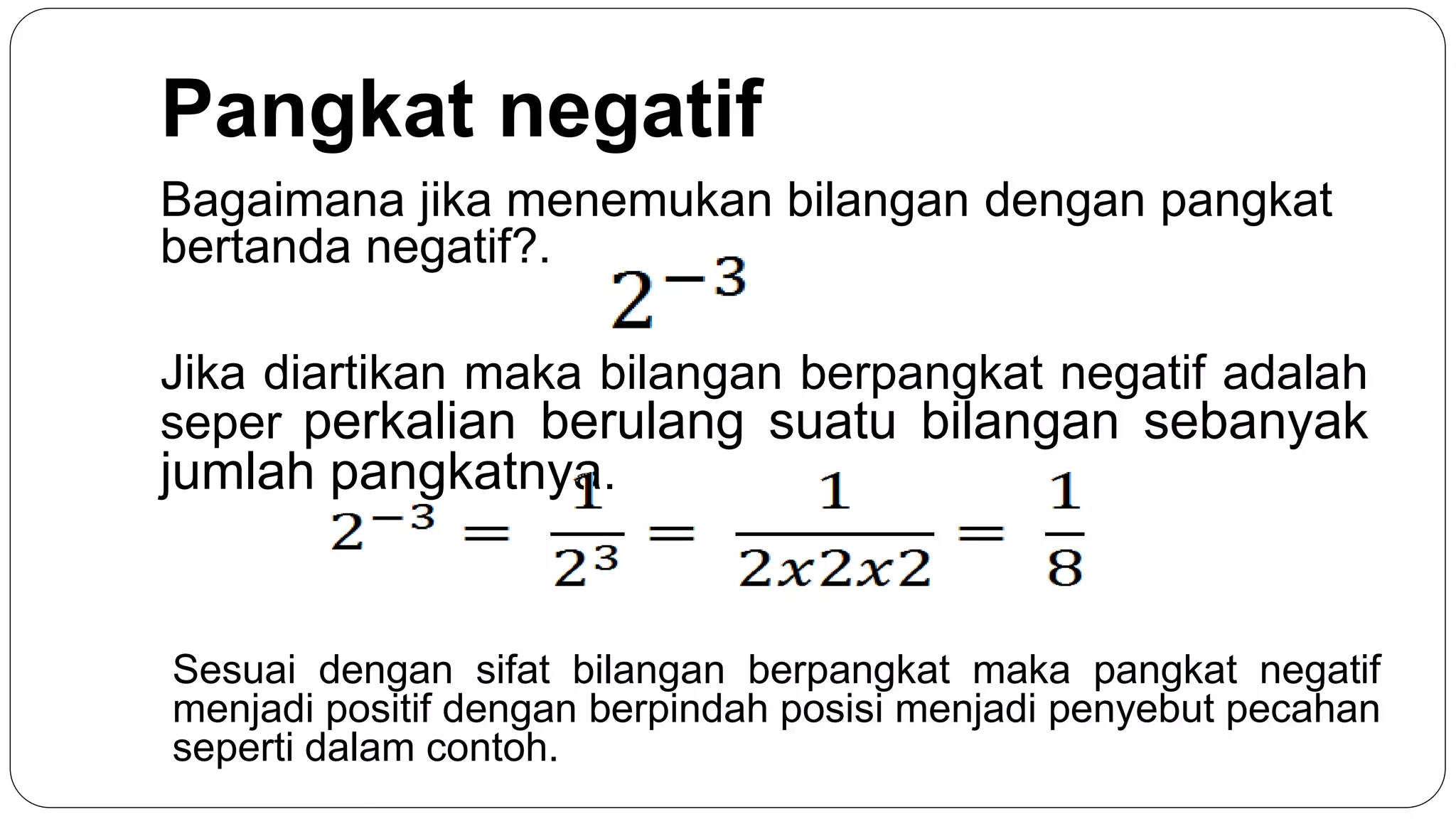 Bilangan berpangkat Matematika kelas 9 | PPTX