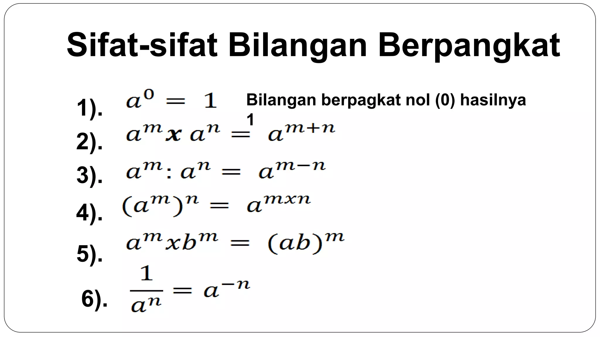 Bilangan berpangkat Matematika kelas 9 | PPTX