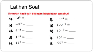 Bilangan berpangkat Matematika kelas 9 | PPTX
