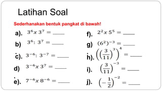 Bilangan berpangkat Matematika kelas 9 | PPTX
