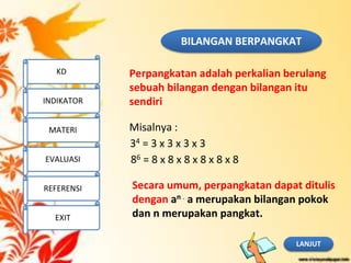 MATERI SEMESTER GANJIL BILANGAN BERPANGKAT | PPTX