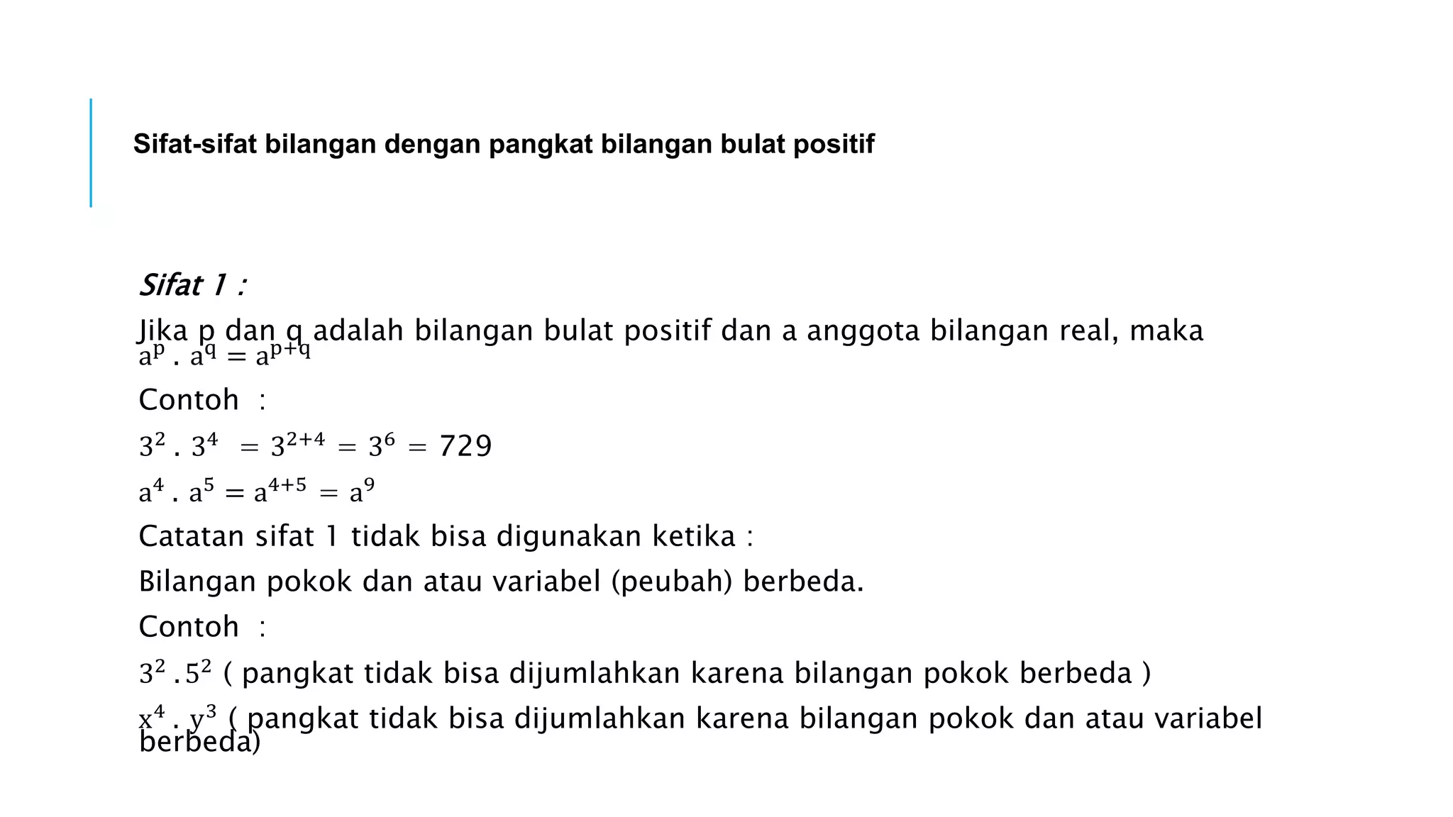 Materi_1_Bilangan berpangkat bulat positif | PPTX