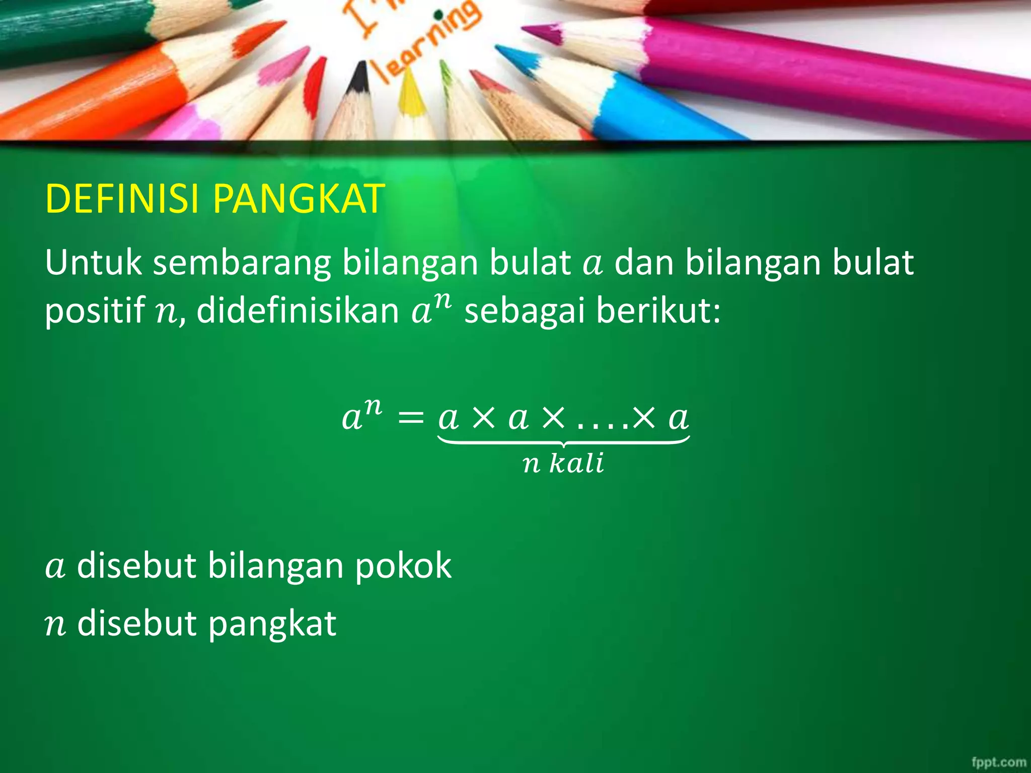 Bilangan berpangkat dan bentuk akar | PPTX