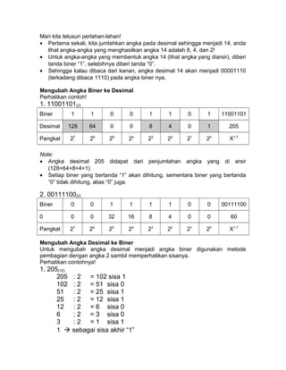 Bilangan biner | PDF