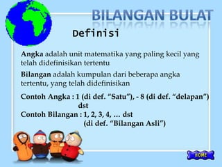 Bilangan bulat | PPTX