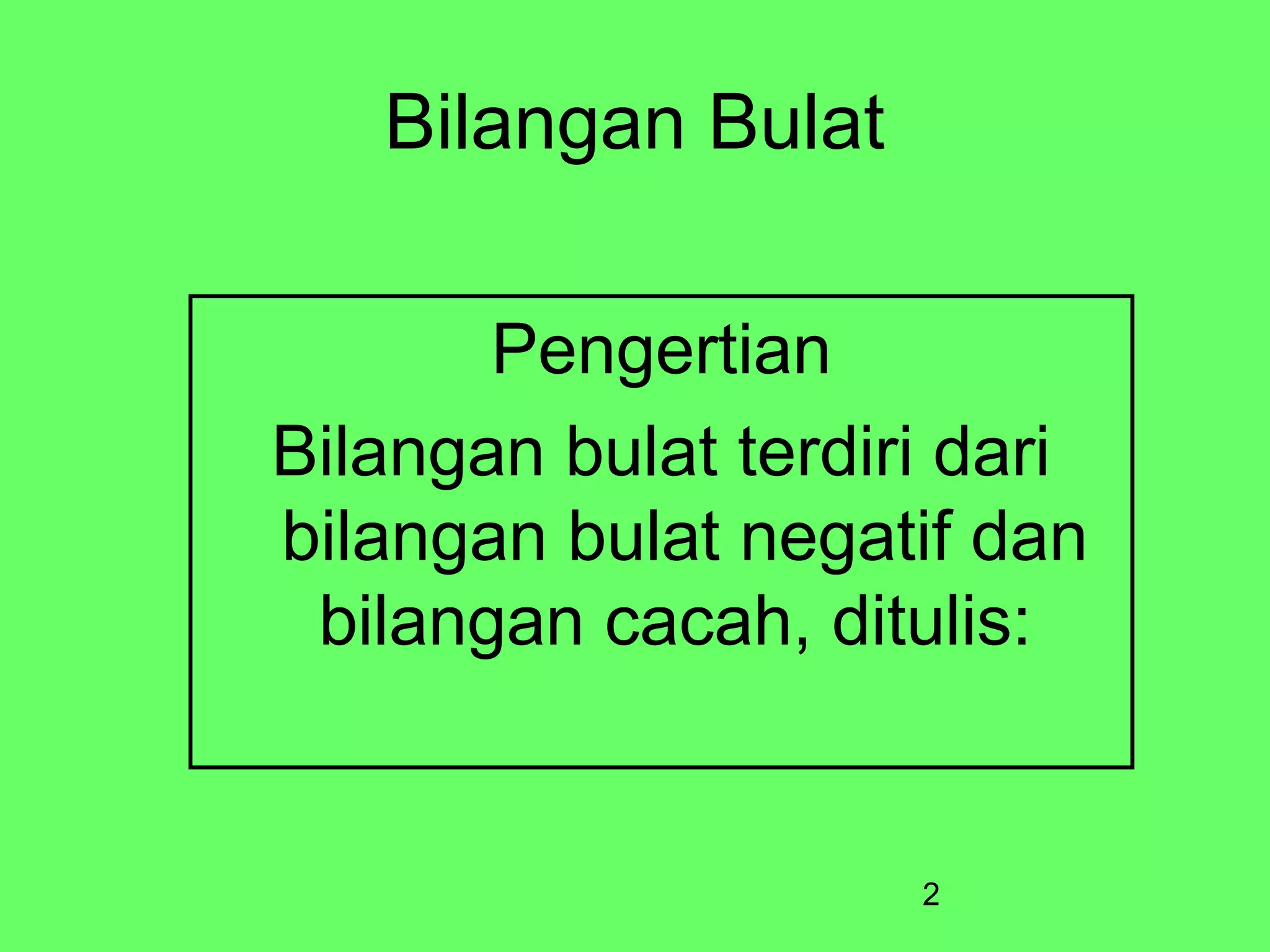 Bilangan bulat | PPT