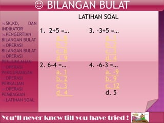 Bilangan bulat 1 | PPTX