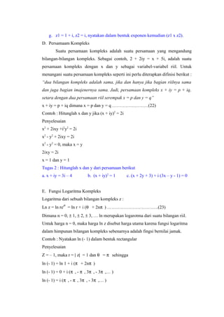 Bilangan kompleks | PDF