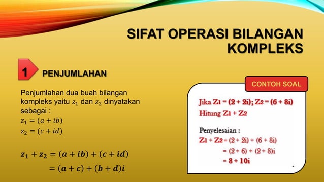 Bilangan Kompleks I - Sifat Operasi | PPTX