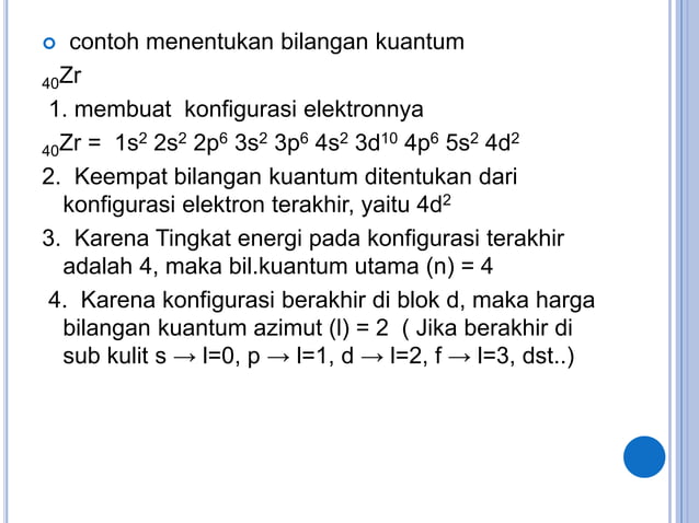 PPT BIOKIMIA BILANGAN KUANTUM KELAS D UNIVERSITAS ISLAM RIAY | PPT