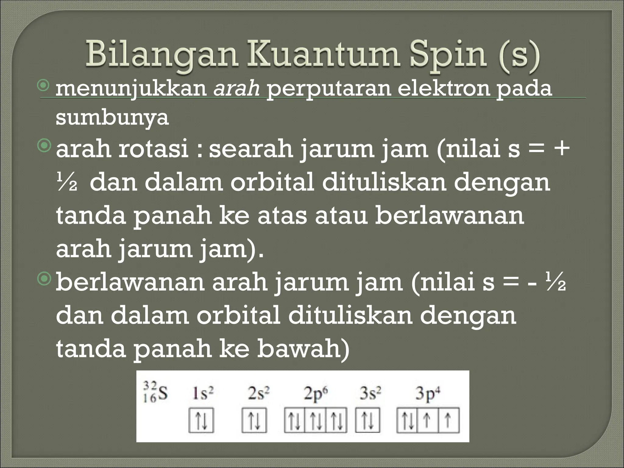 BILANGAN KUANTUM (UTAMA; AZIMUT; MAGNETIK; SPIN) | PPT