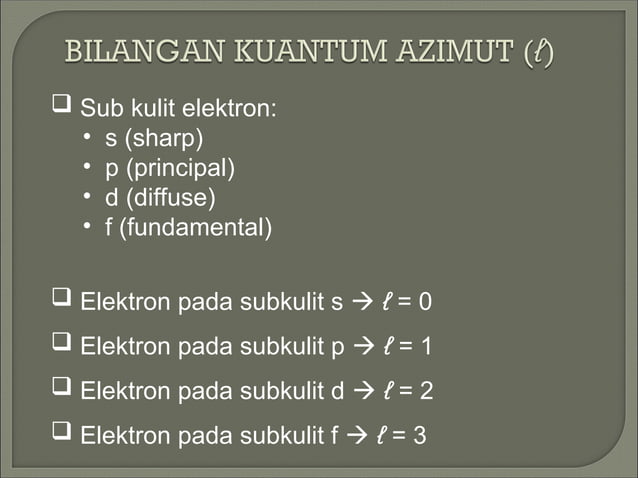 STRUKTUR ATOM DAN BILANGAN KUANTUM (ANORGANIK) | PPT