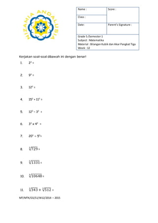 Bilangan kubik | PDF