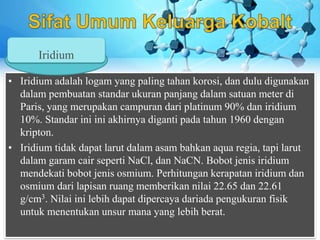 Bilangan Oksidasi dan Sifat Umum Keluarga Kobalt | PPTX