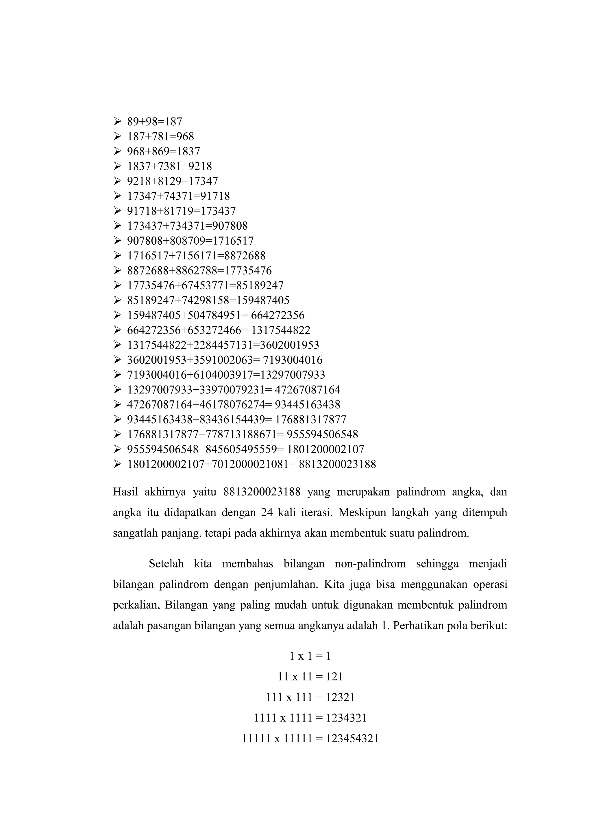 Bilangan Palindromik | DOC